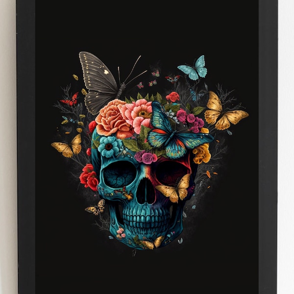 Skull Butterfly Art - Etsy