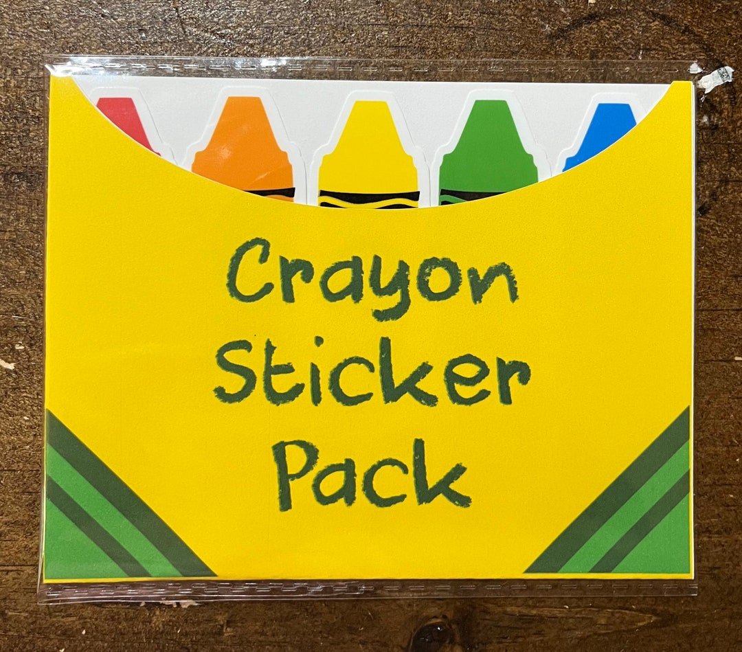 Personalized Crayon Sticker Pack - Etsy