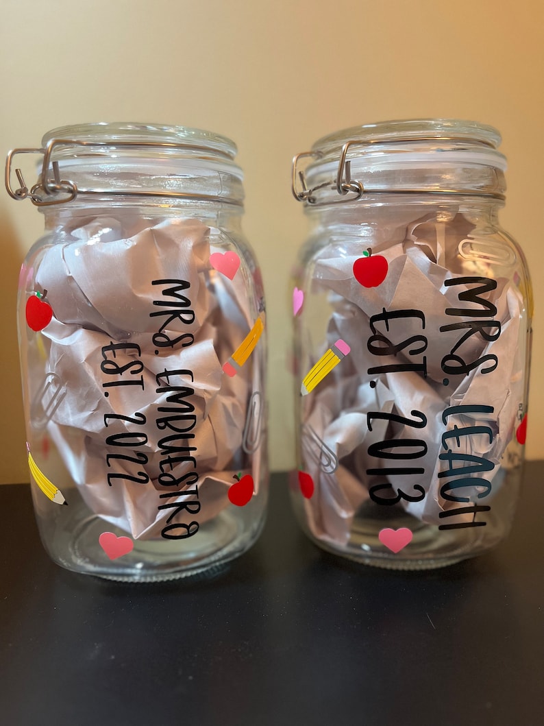 Teacher Memory Jar 48oz - Etsy