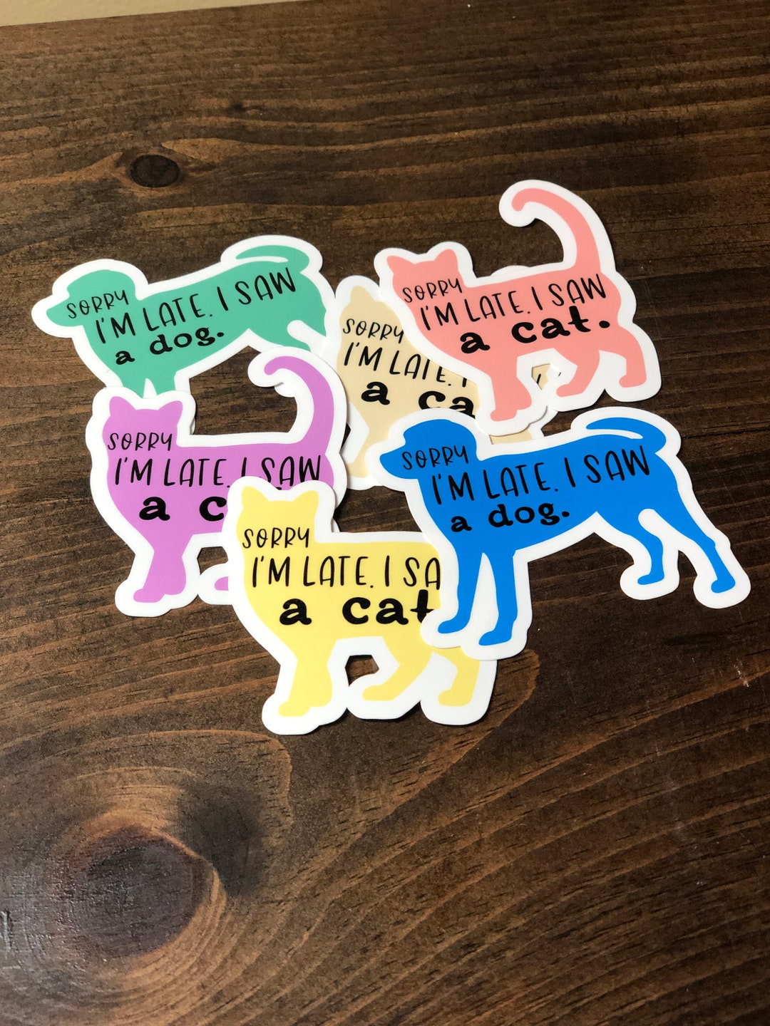 Sorry I'm Late Stickers - Etsy Österreich