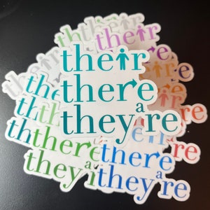 Their, There, They're Sticker - Etsy