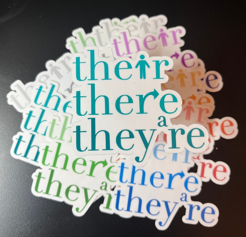 Their There They're Sticker - Etsy
