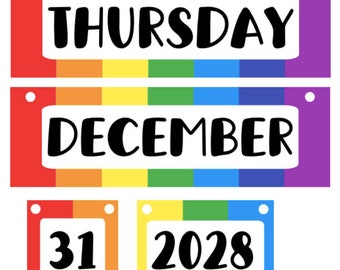 Daily Seasonal Flip Calendar, Classroom Calendar, Homeschool Calendar ...