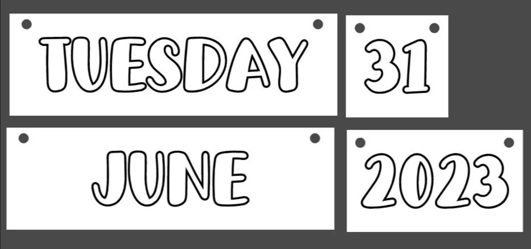 Black & White Flip Calendar - Etsy