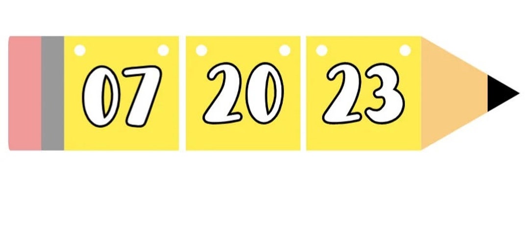 Pencil Date Flip Calendar - Etsy
