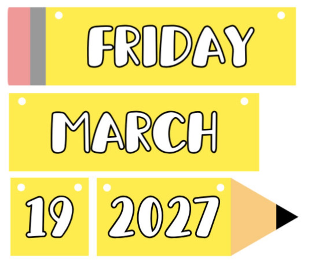 Pencil Flip Calendar, Style 1 - Etsy