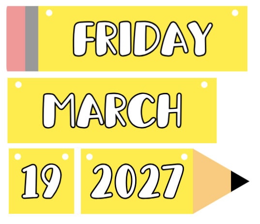 Pencil Flip Calendar, Style 1 - Etsy