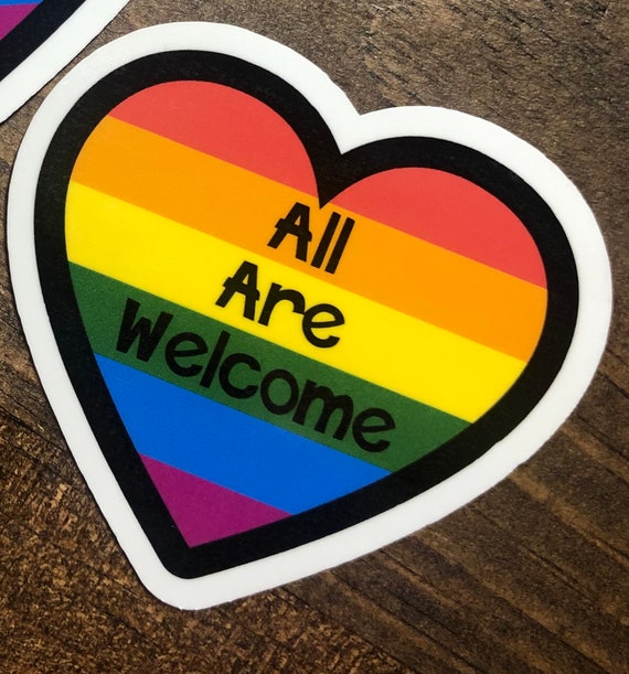 All Are Welcome Sticker - Etsy