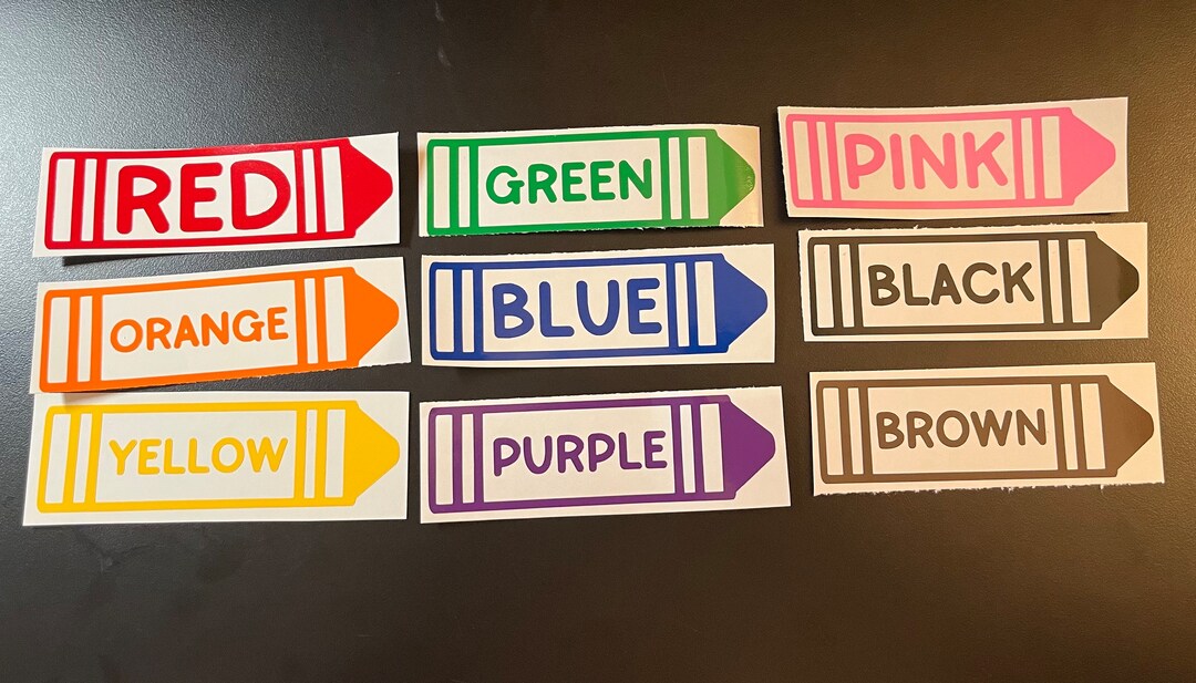 Crayon and Marker Labels - Etsy