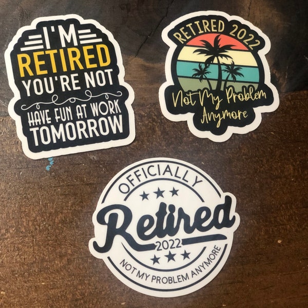Retirement Sticker - Etsy