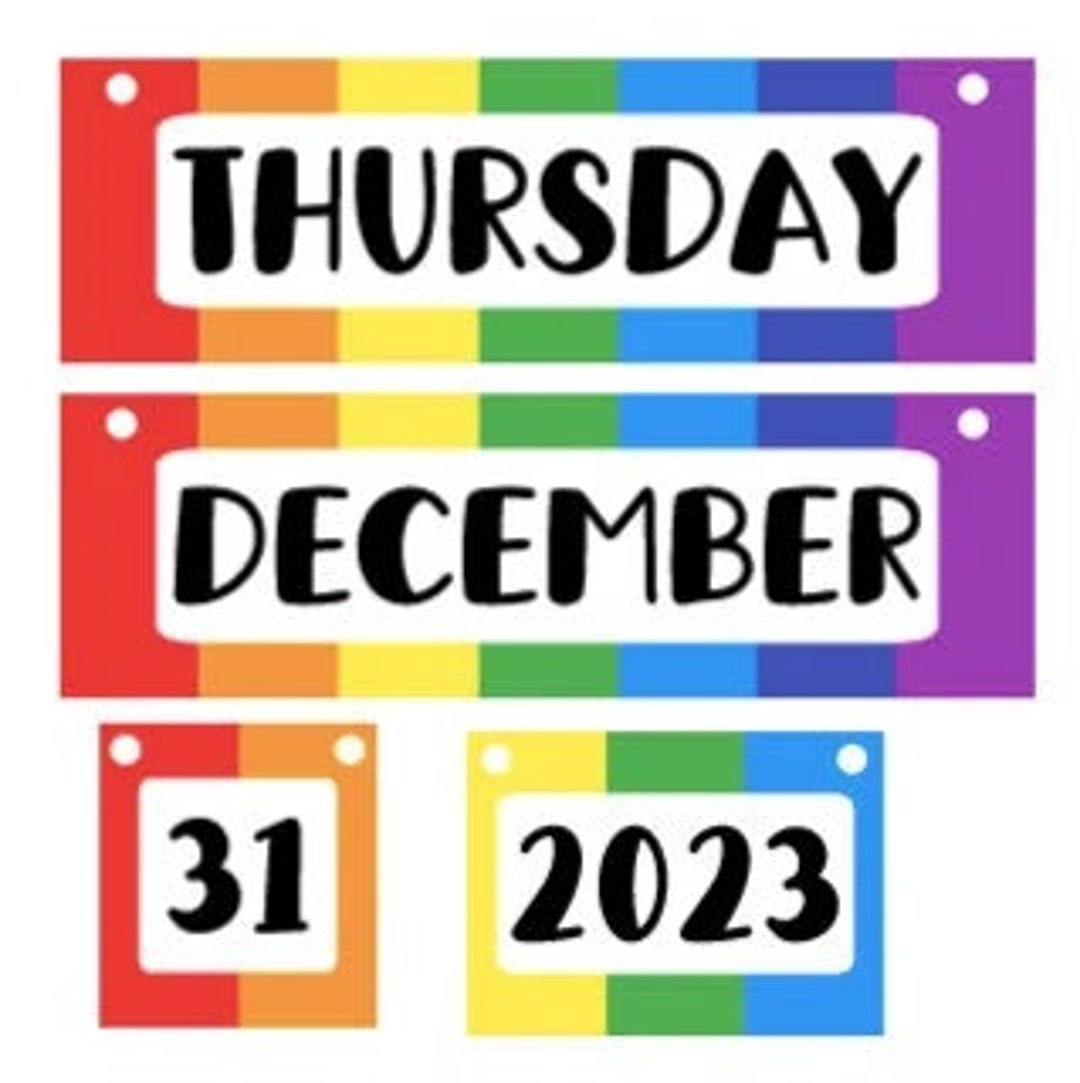 Rainbow Flip Calendar - Etsy