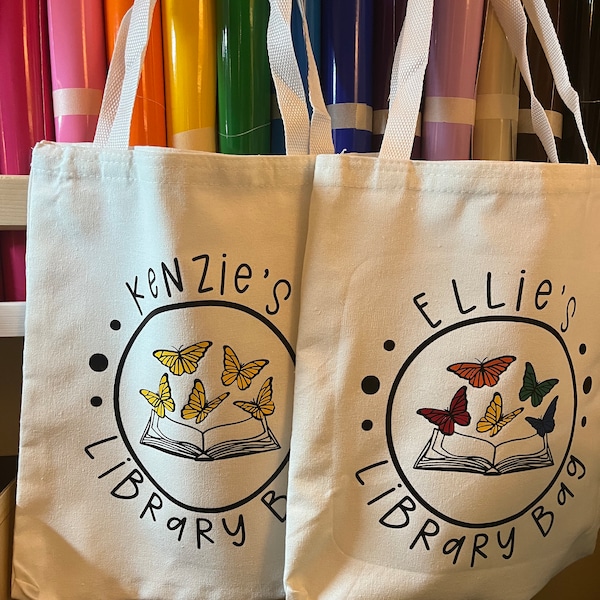 Library Book Bag - Etsy