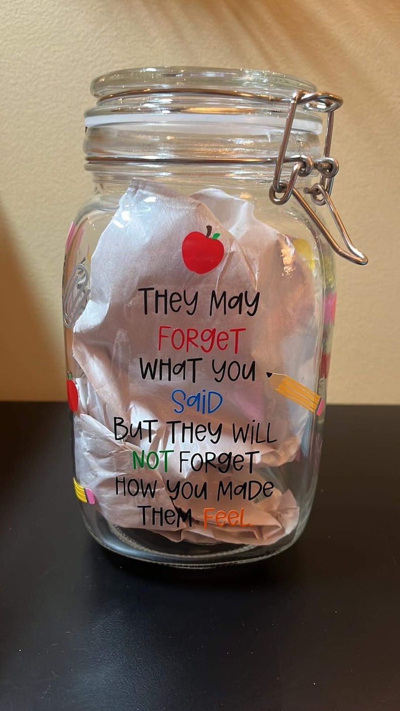 Teacher Memory Jar - 48oz - Etsy
