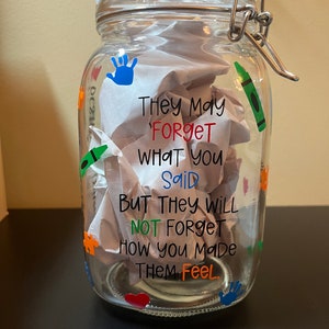 Teacher Memory Jar - 48oz - Etsy