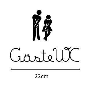 Guest Toilet Door Sign Guest Toilet Toilet Sign Man Woman Pre-adhesive ...