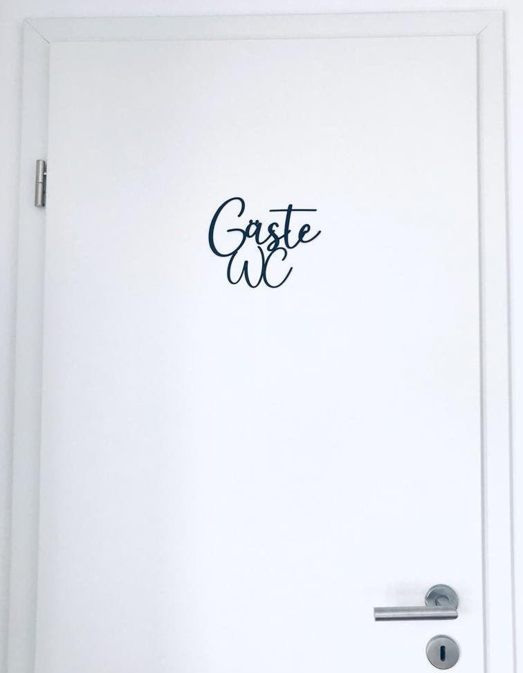 Guest WC Guest WC Door Sign Guest Toilet Sign Self-adhesive - Etsy