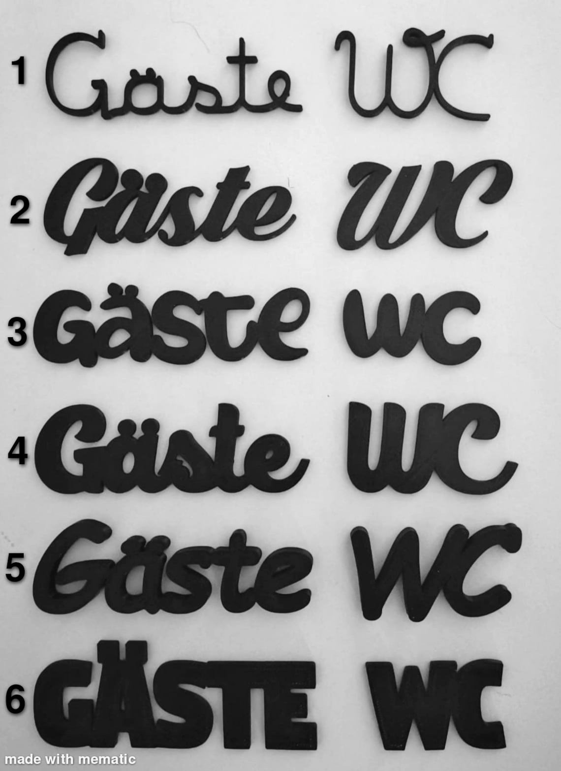 Guest Toilet Door Sign Guest Toilet Toilet Sign Man Woman Pre-adhesive ...