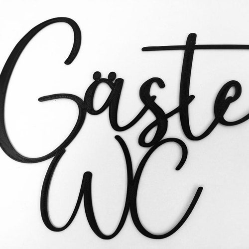 Guest Toilet Door Sign Guest Toilet Toilet Sign Self-adhesive - Etsy