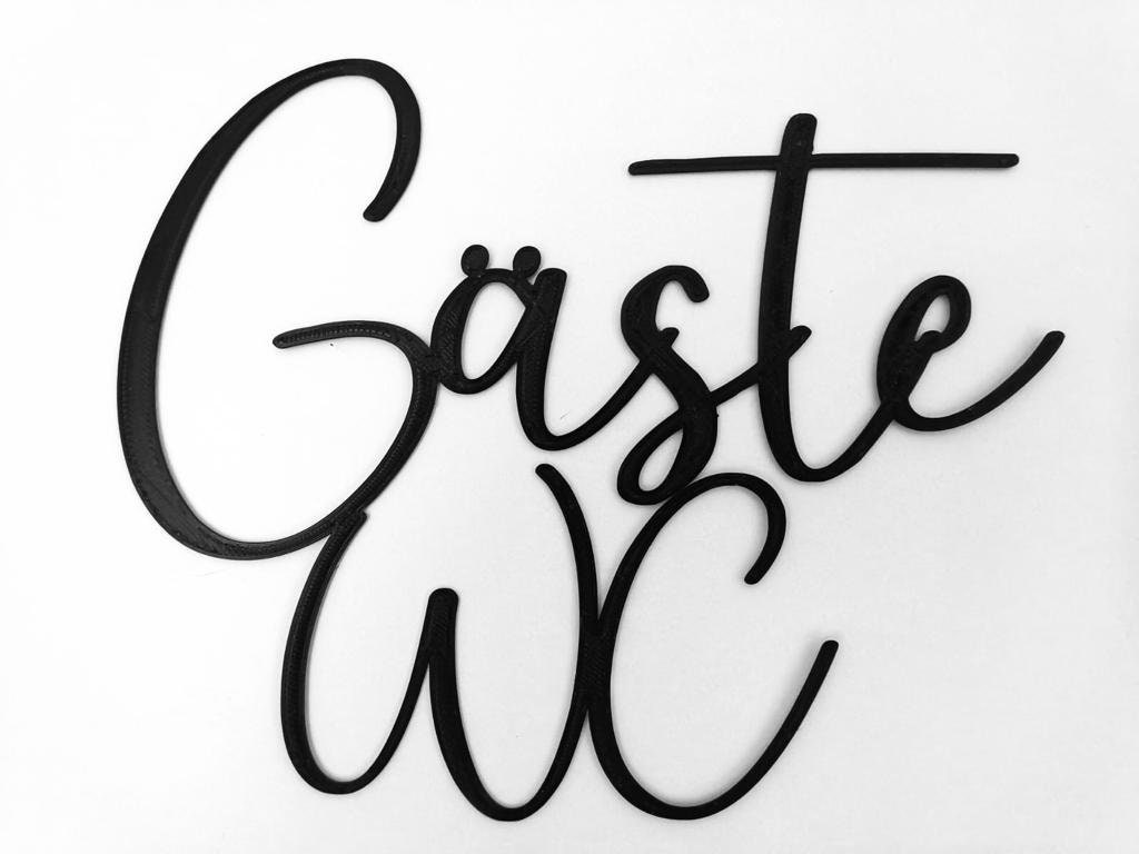 Guest WC Guest WC Door Sign Guest Toilet Sign Self-adhesive - Etsy