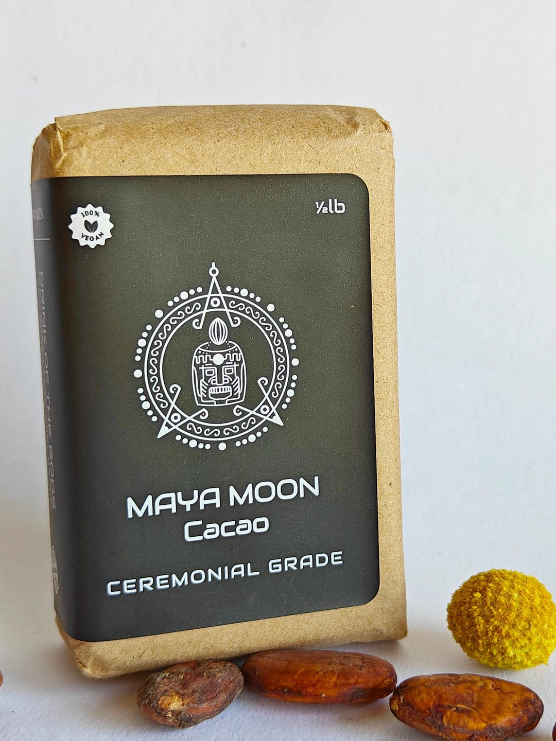 Organic Mayan Ceremonial Cacao Block - Vegan Chocolate Alternative (0.5 ...