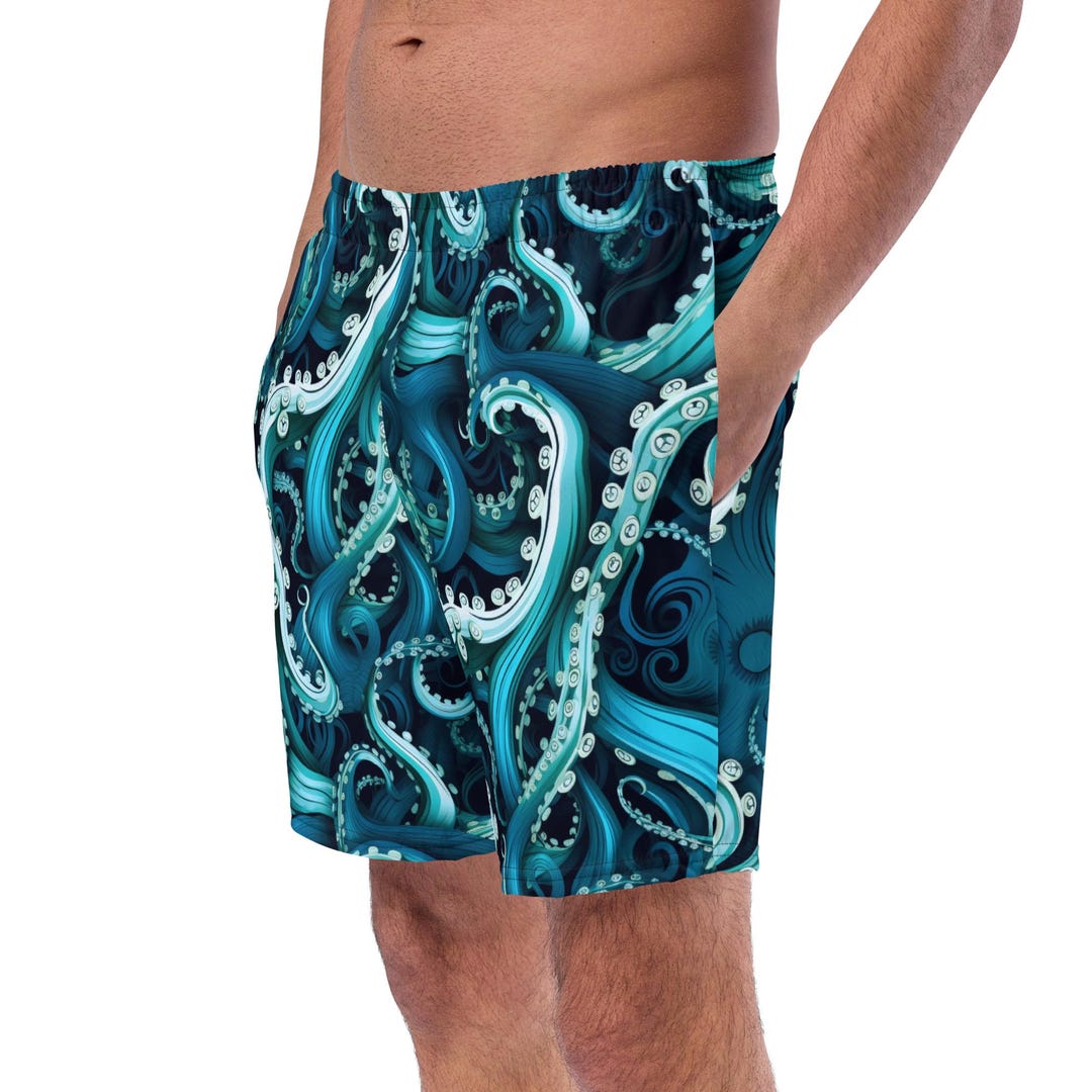Ursula Octopus Recycled Swim Trunks: Eco-friendly Men's Boardshorts - Etsy