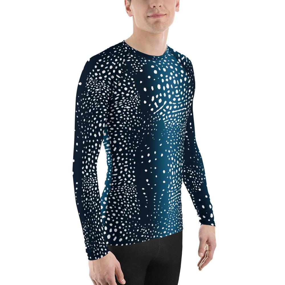 Whale Shark Rash Guard for Men. Long-sleeve Rashie, for Surfing and ...