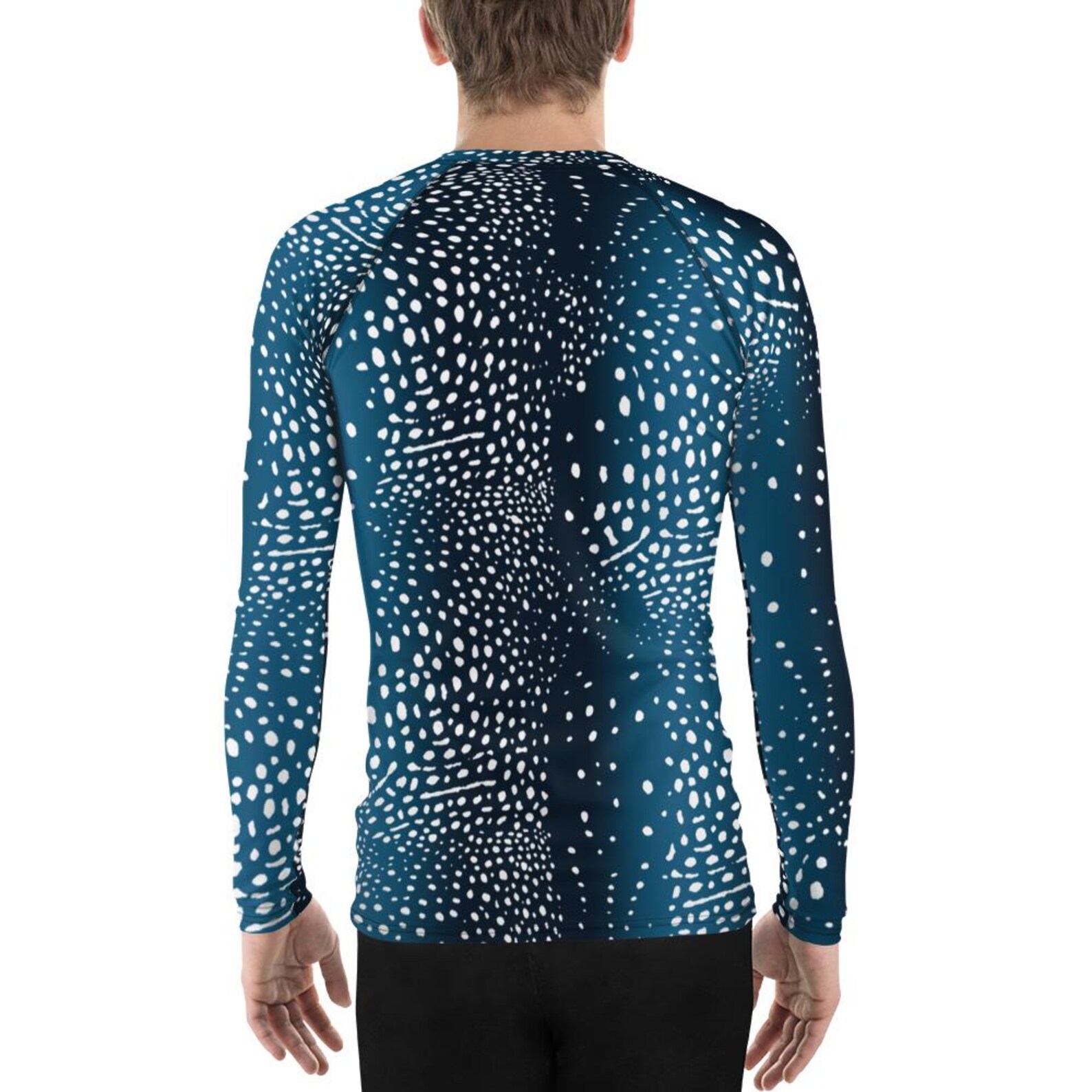 Whale Shark Rash Guard for Men. Long-sleeve Rashie, for Surfing and ...