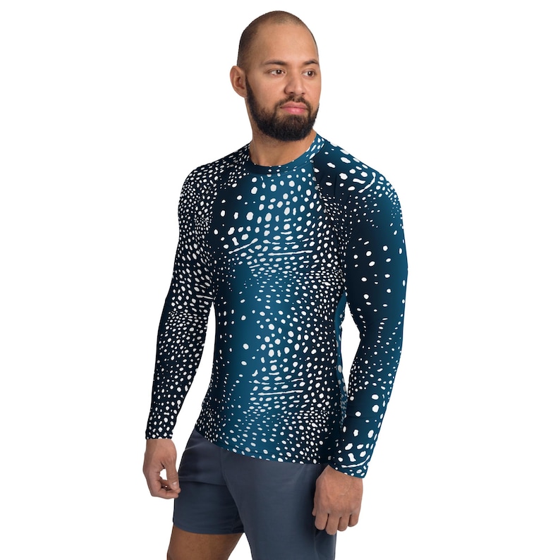 Whale Shark Rash Guard for Men. Long-sleeve Rashie, for Surfing and ...