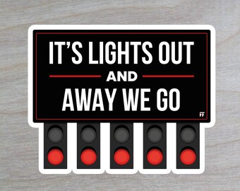 Formula 1 It's Lights Out and Away We Go Sticker - Etsy