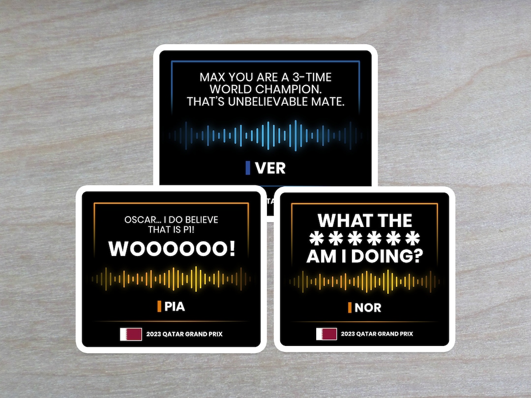 F1 Best Team Radio Stickers Qatar 2023 Grand Prix Stickers - Etsy