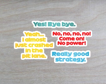 F1 Las Vegas Best Team Radio Stickers Driver Quote Formula One Race ...