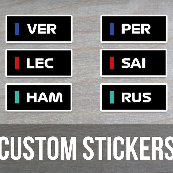 Formula 1 Stickers Logan - Etsy
