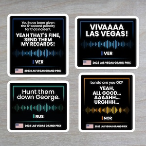 F1 Las Vegas Best Team Radio Stickers Driver Quote Formula One Race ...