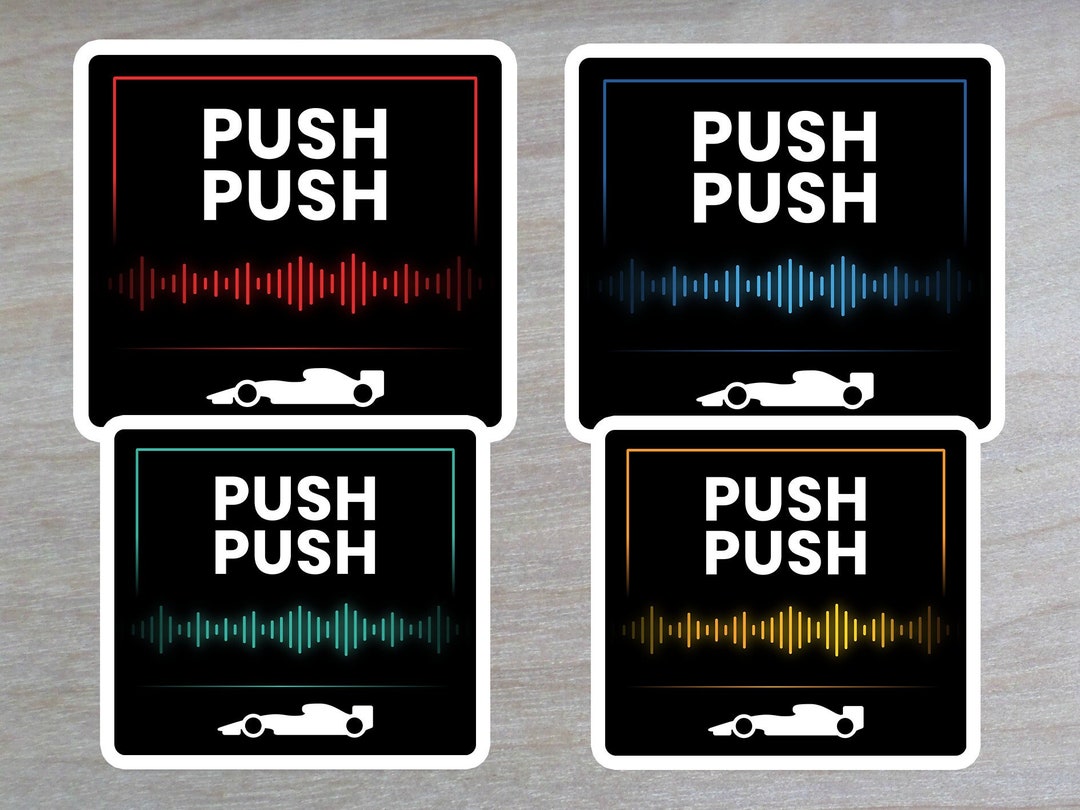 F1 Push Push Stickers Formula One Racing Gift Formula 1 - Etsy