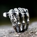 Calvarium Finger Skull Ring Gothic Calvarium Skull Ring Men 316L ...