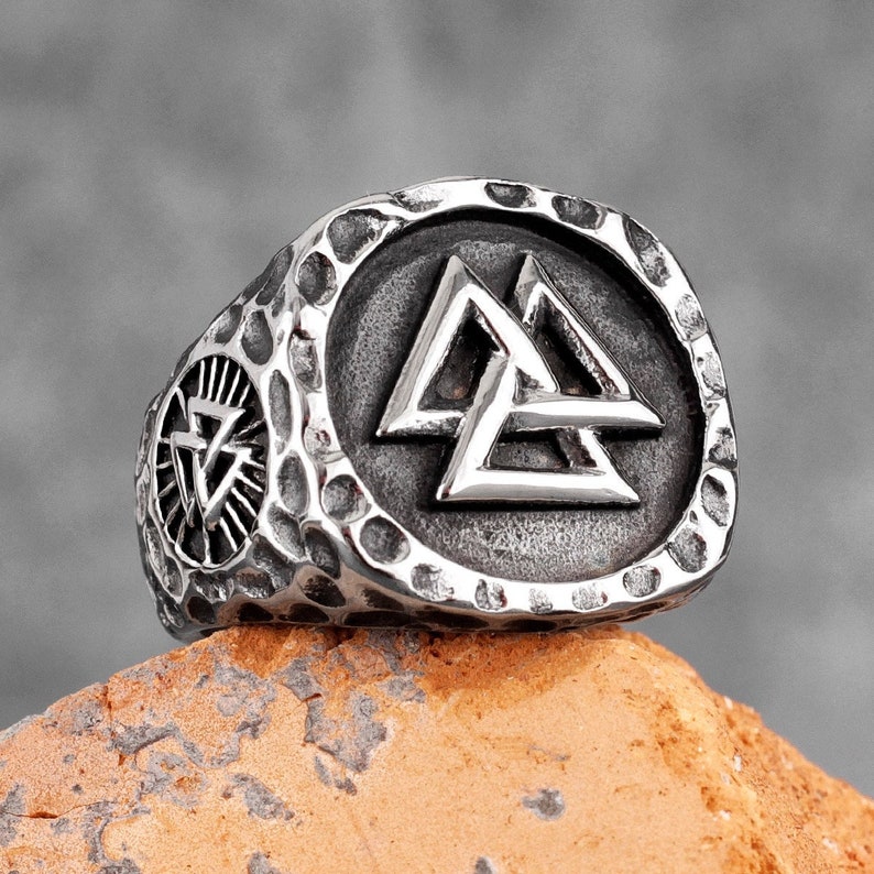 Mito Triángulo Odín Símbolo Vikingo Acero Inoxidable Anillos - Etsy México