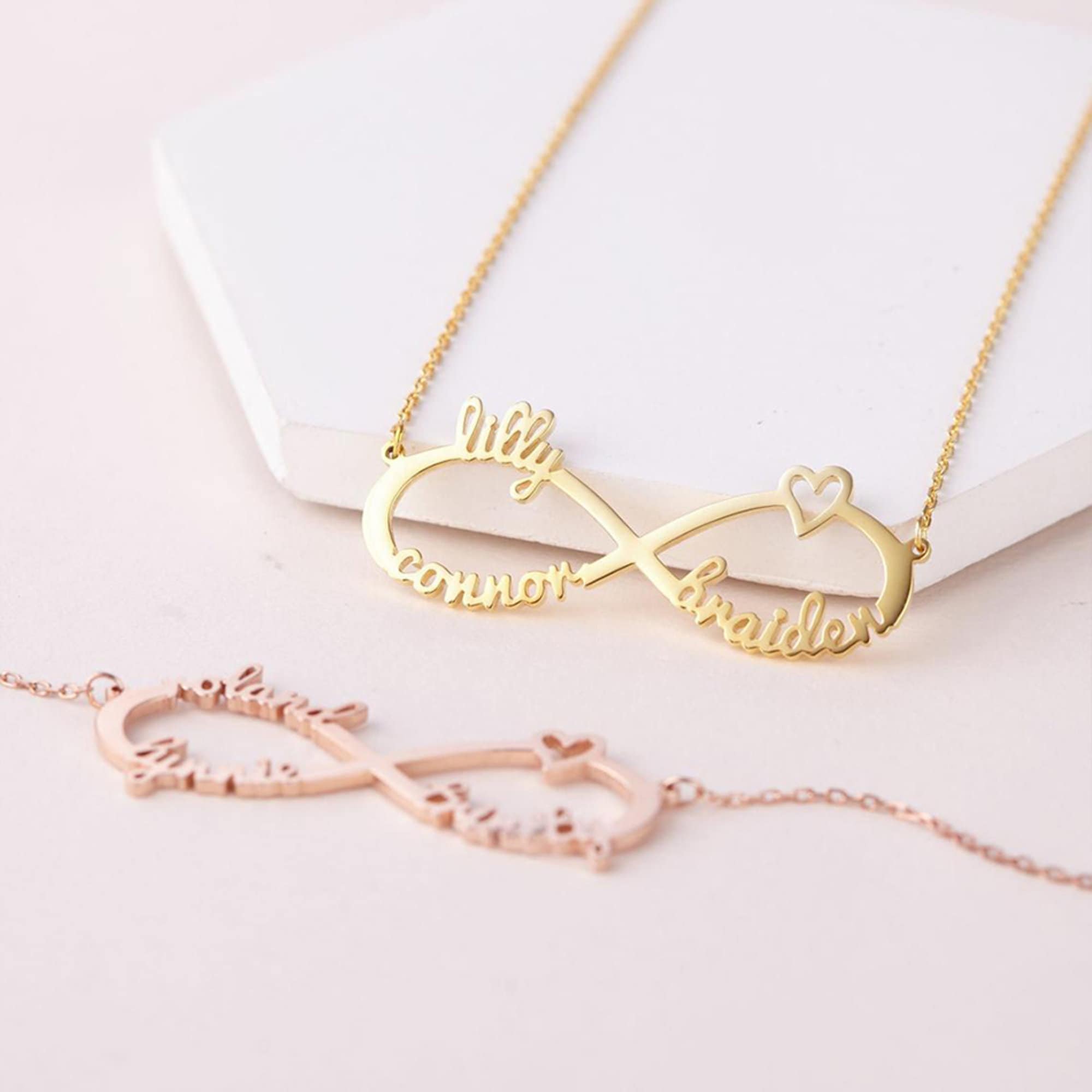 Infinity Necklace With Names
