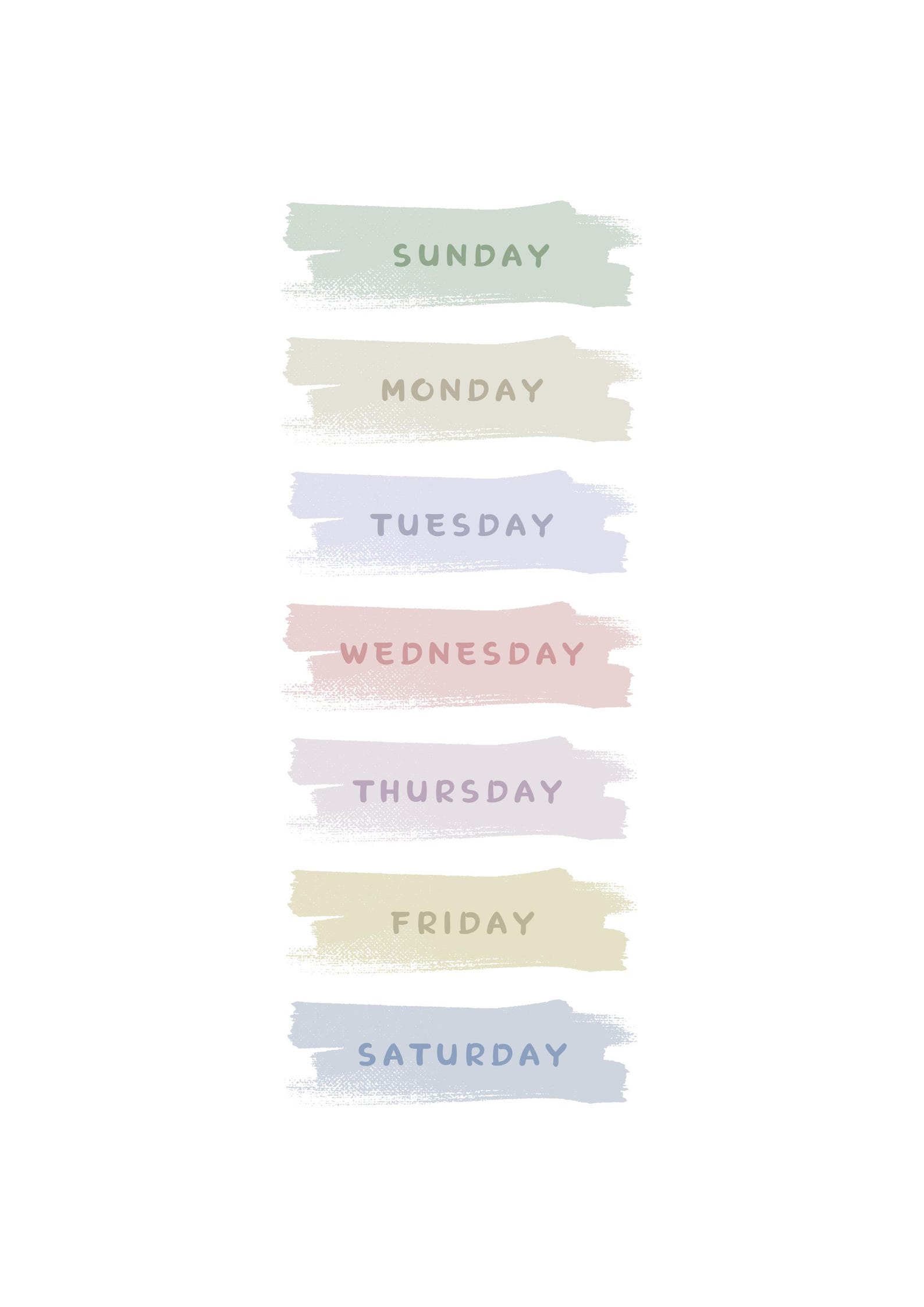 Korean Days of the Week Poster | Day of the Week Learning Poster ...