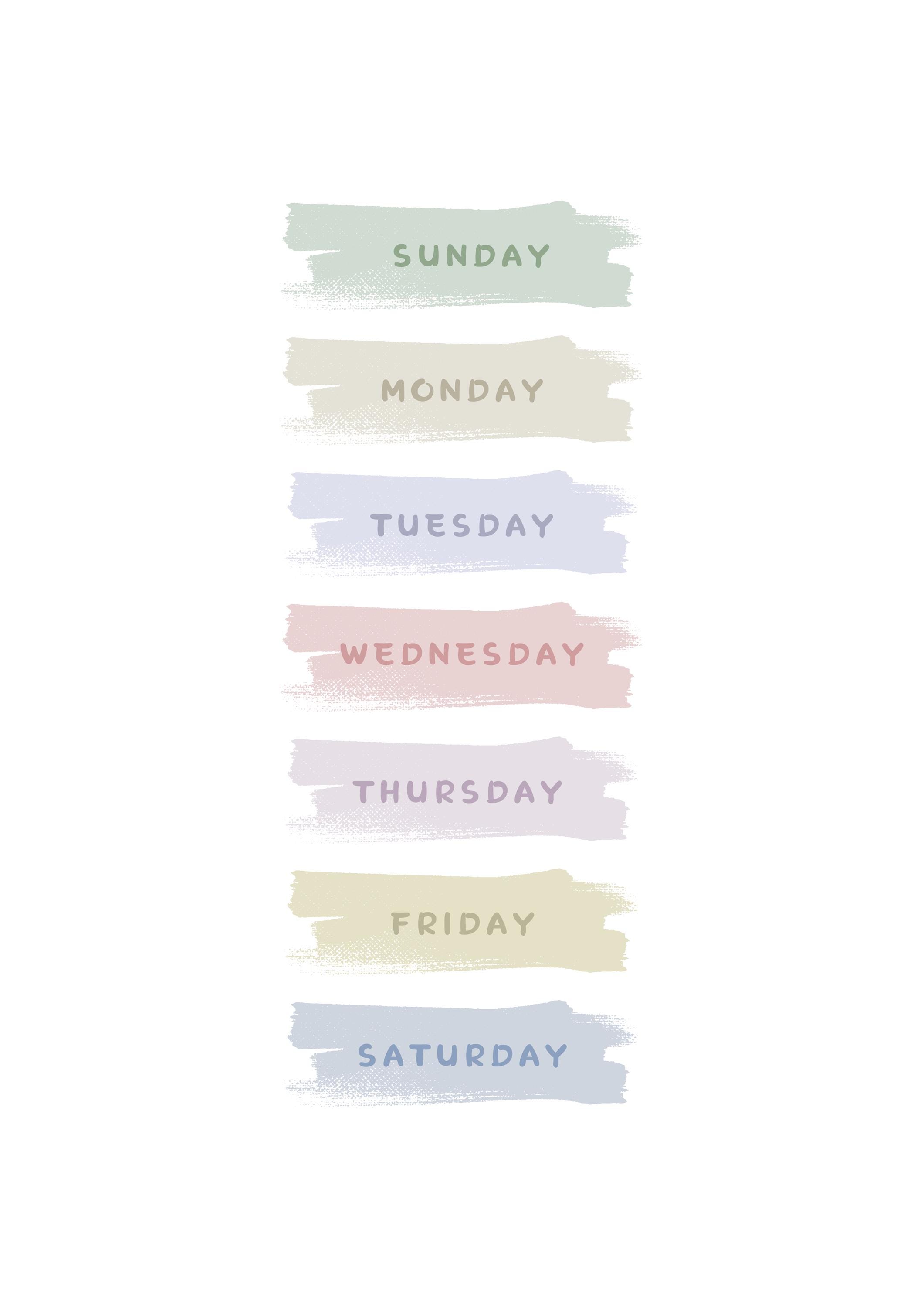 Korean Days of the Week Poster | Day of the Week Learning Poster ...