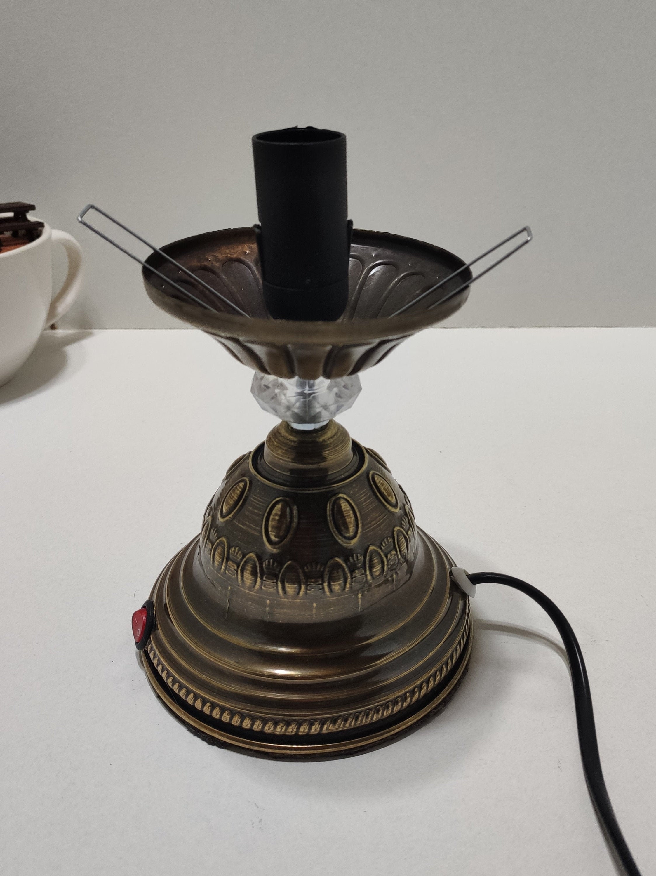 Turntable Metal Gourd Lamp Base, Mosaic Lamp Holder, Bulb Holder, DIY ...