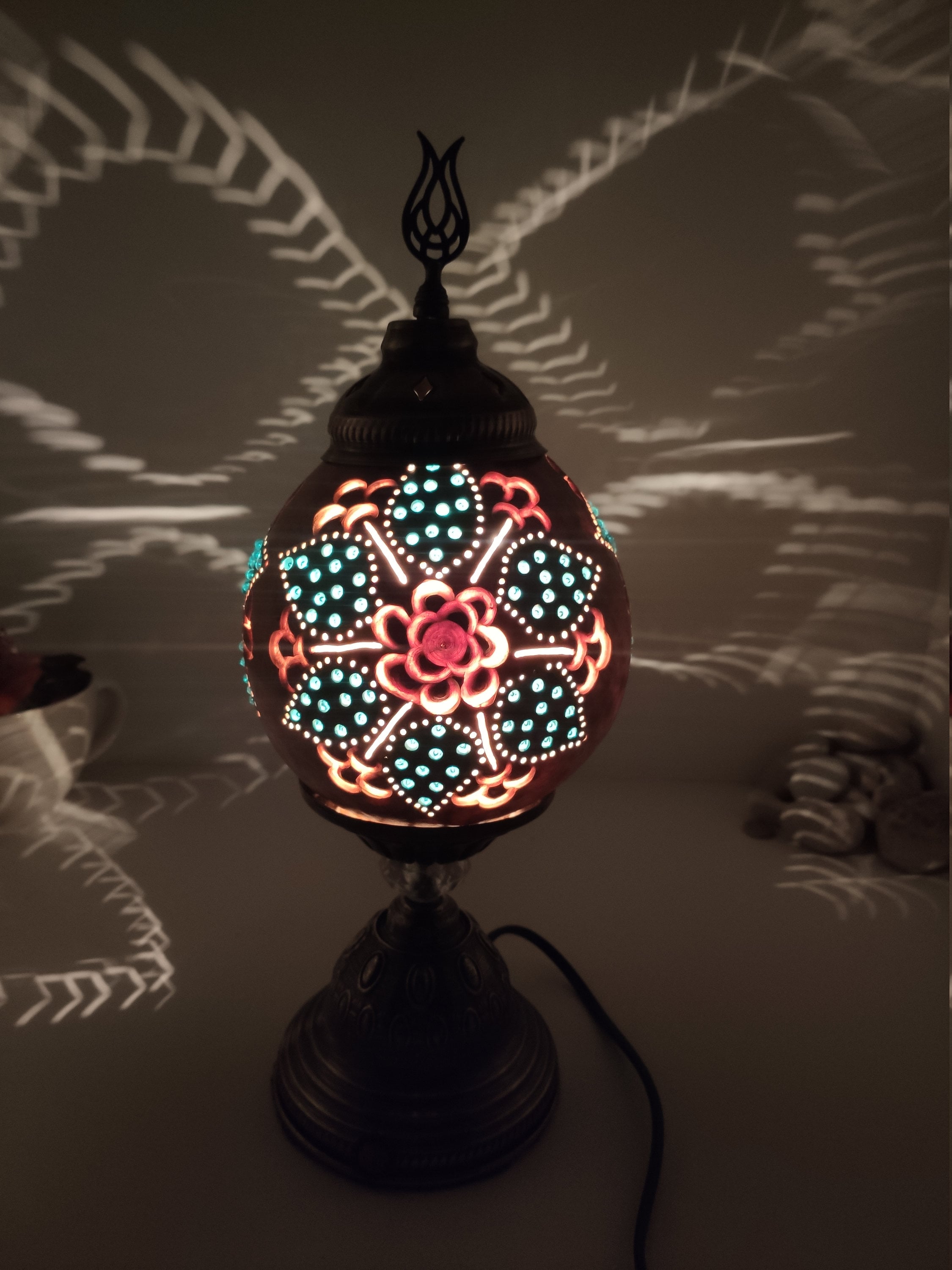 Turntable Metal Gourd Lamp Base, Mosaic Lamp Holder, Bulb Holder, DIY ...