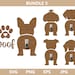 5 Dog Butt Leash Holder SVG File, Dog Shape Vector Design, Digital Cut ...