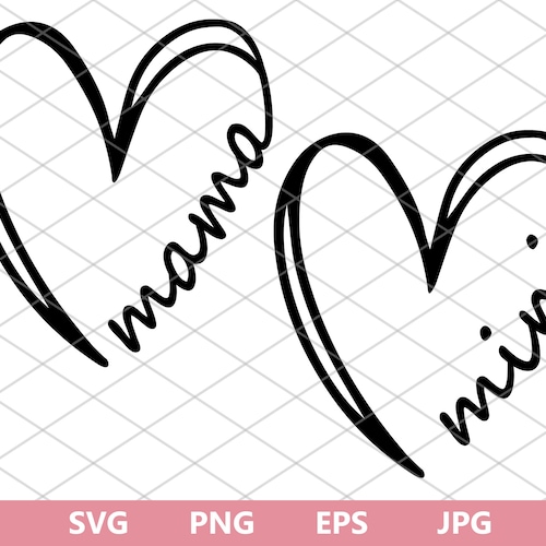 Mama Mini Leopard Heart Png Mother's Day Svg Leopard - Etsy