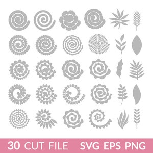 Rolled Flower SVG, Rolled Rose SVG, Rolled Paper Flowers SVG, Template ...