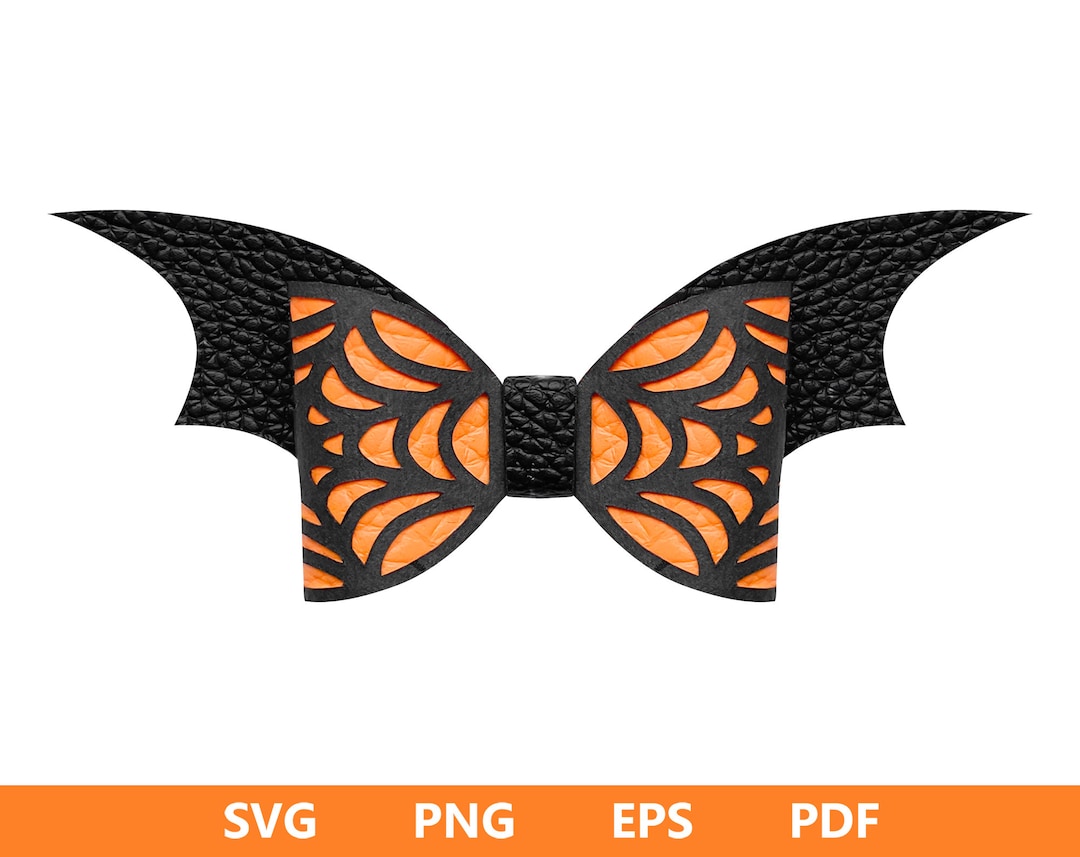 Bat Bow Template SVG, Halloween Bow SVG, Halloween Cricut SVG Bows, Bow ...