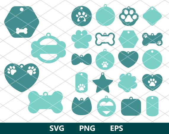 Pet ID Tag Svg Dog Tags Svg Dog Tag Template Svg Dog Svg | Etsy