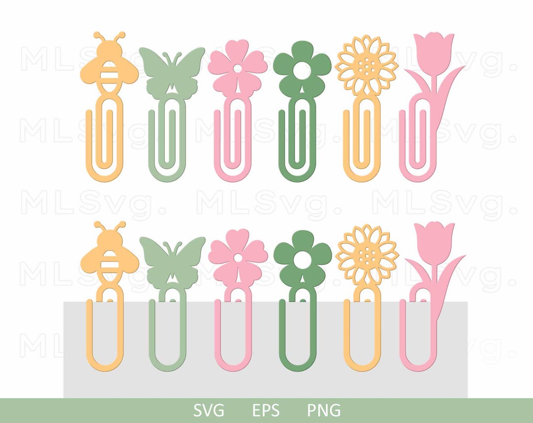Spring Bookmark SVG Bundle, Flower Bookmark Svg, Sunflower Bookmark ...
