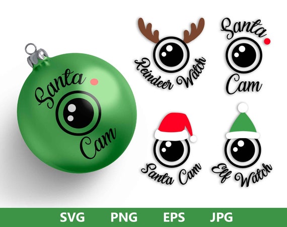 Santa Cam SVG Christmas SVG Bundle Elf Watch Reindeer Watch - Etsy