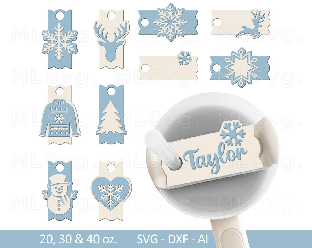 Winter Tumbler Topper SVG, Winter Stanley Topper Svg, Layered Tumbler ...