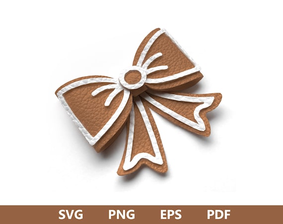 Gingerbread Bow Template SVG Christmas Bow Template SVG - Etsy